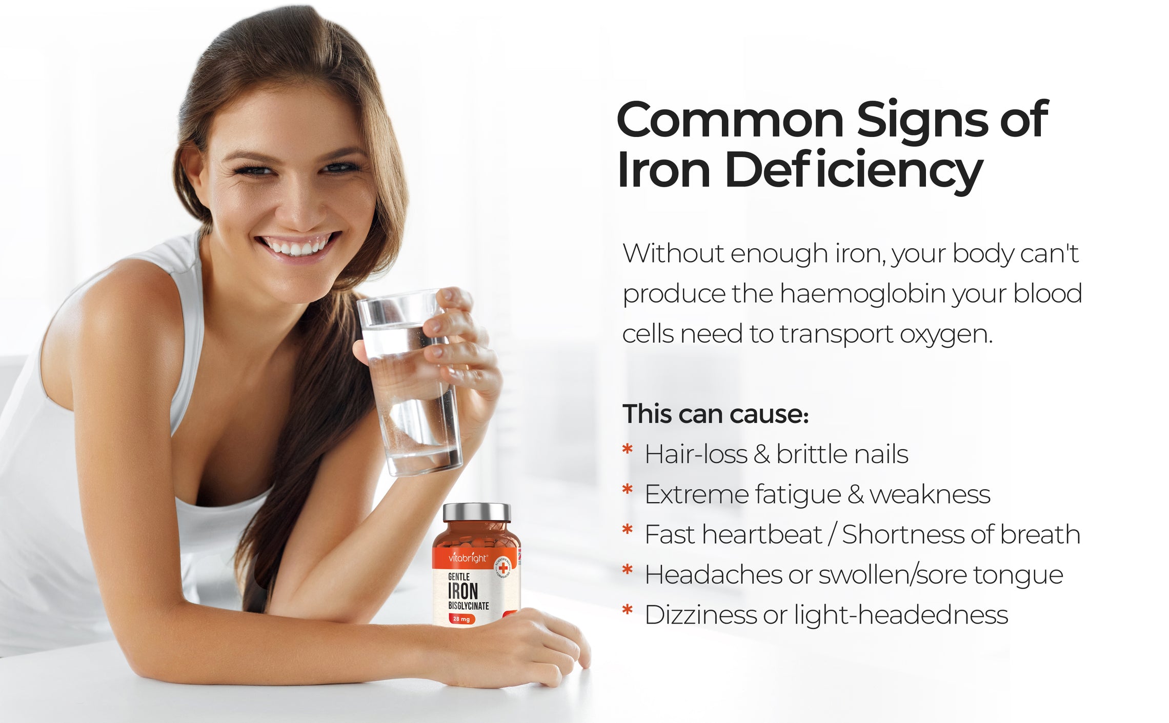 Gentle Iron Bisglycinate - 28mg – VitaBright