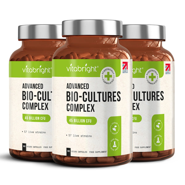 Bio Cultures Probiotic | 45 Billion CFUs 17 Strain | 60 Vegan Capsules ...