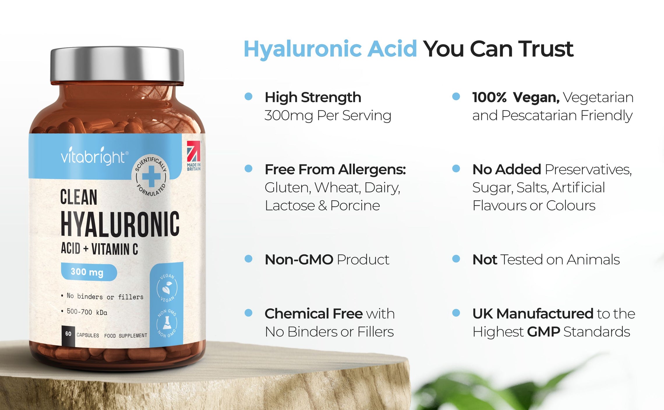 Hyaluronic Acid Capsules - 300mg – VitaBright