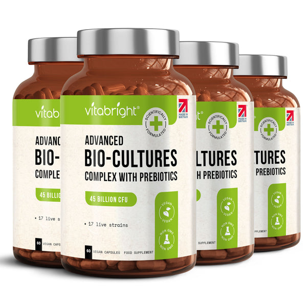 Bio Cultures Probiotic | 45 Billion CFUs 17 Strain | 60 Vegan Capsules ...