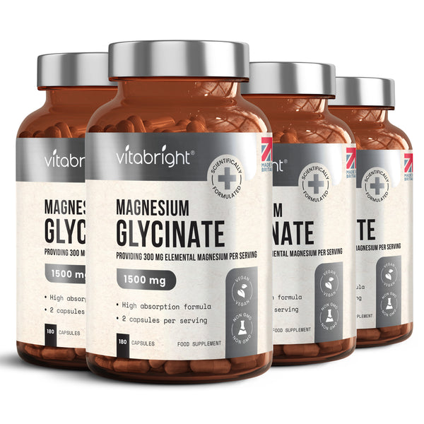 Magnesium Glycinate - 1500mg High Strength Providing 300mg Elemental M ...