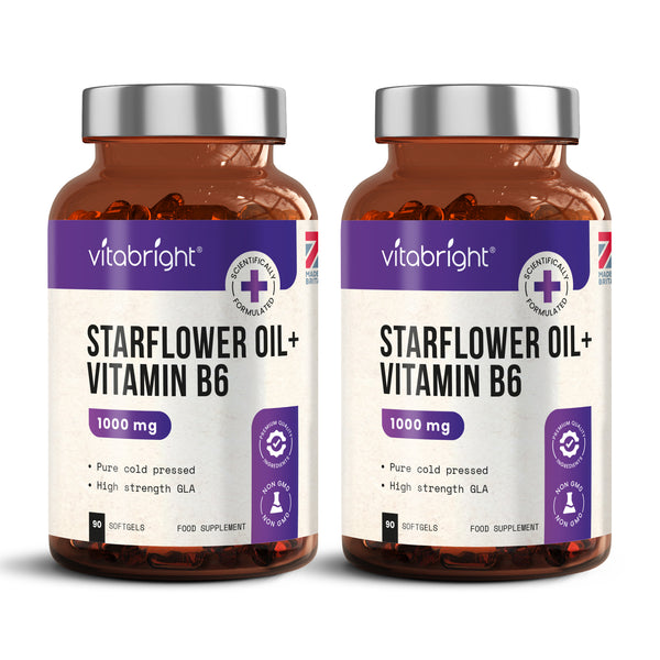 Starflower Oil Plus Vitamin B6 90 Capsules 1000mg – VitaBright