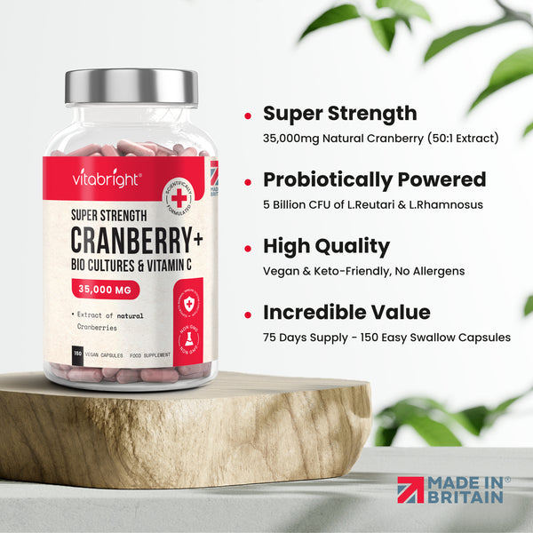 Super Strength Cranberry Probiotic Complex – VitaBright
