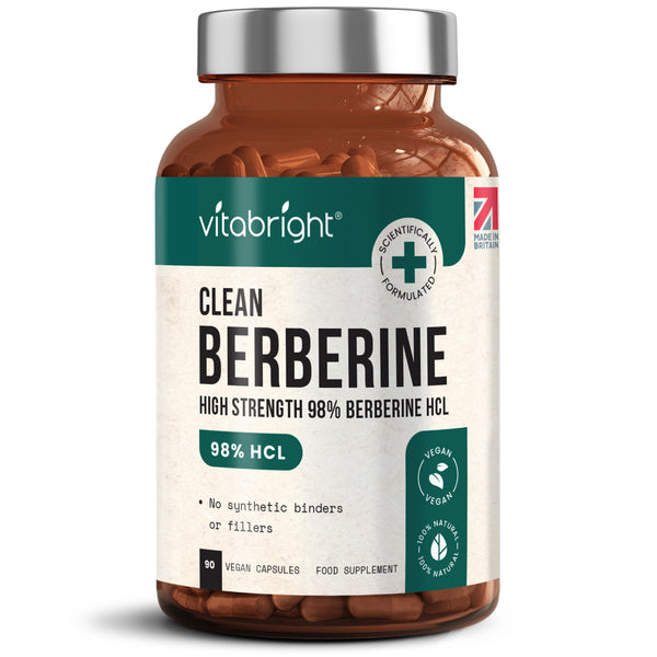 High Strength 98% Berberine HCL Capsules – VitaBright