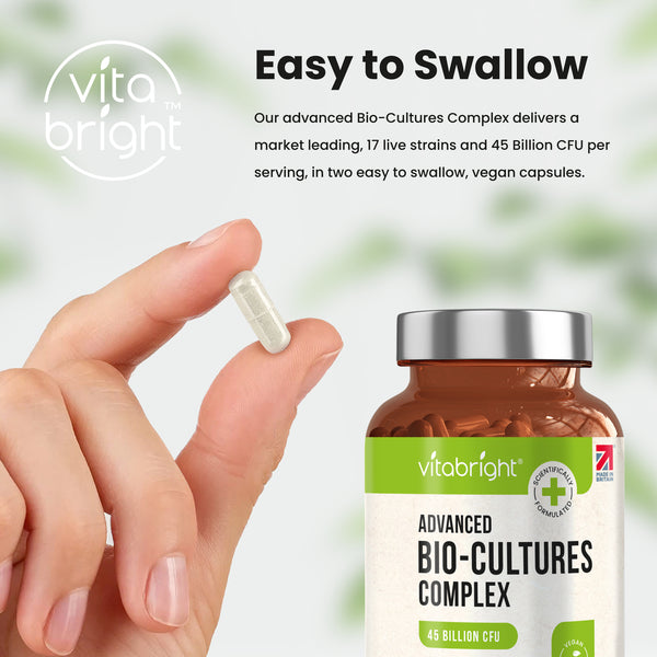 Bio Cultures Probiotic | 45 Billion CFUs 17 Strain | 60 Vegan Capsules ...