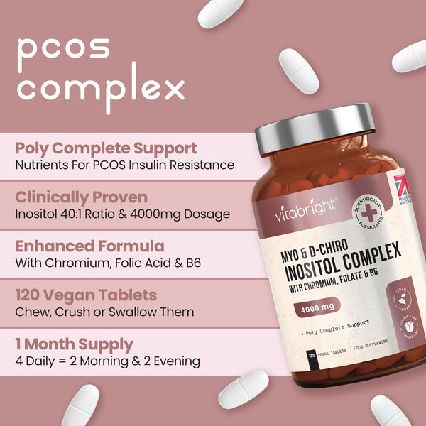 VitaBright Myo Inositol & D Chiro Inositol for PCOS