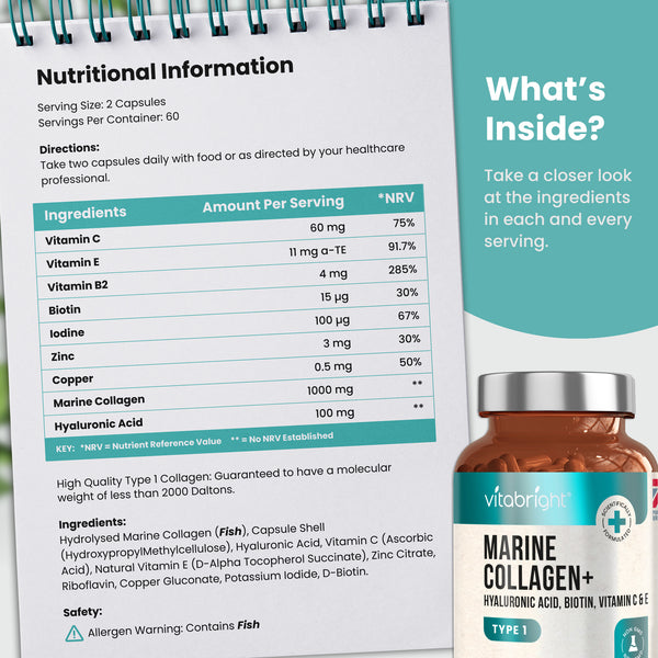 Marine Collagen Complex | 1000mg | 9 Powerful Nutrients | Advanced For – VitaBright