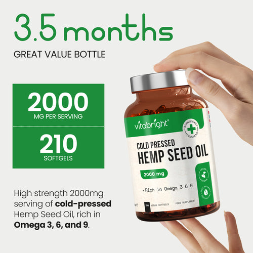 Vegan Omega 369 Capsules - Hemp Seed Oil Capsules