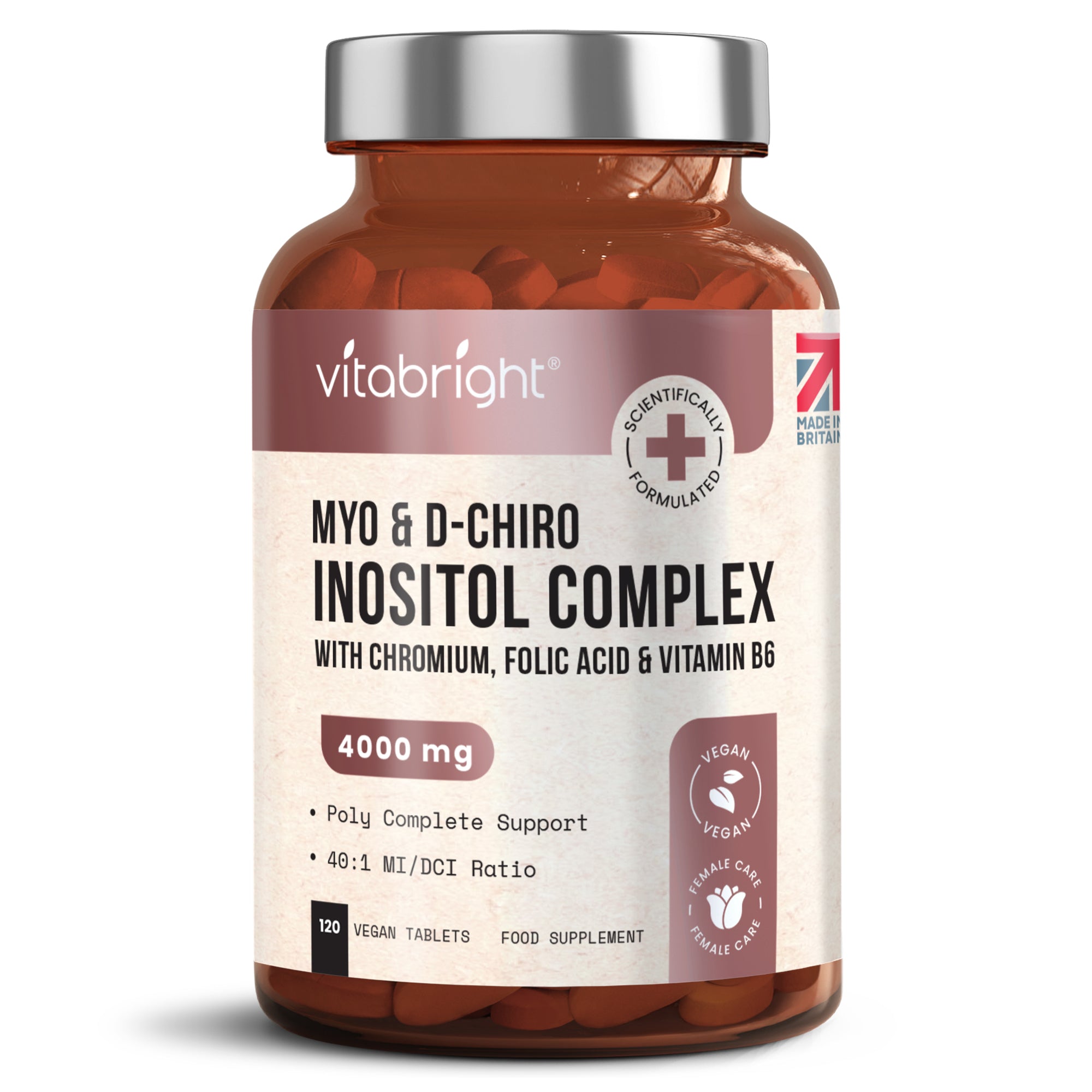 VitaBright Myo Inositol & D Chiro Inositol for PCOS