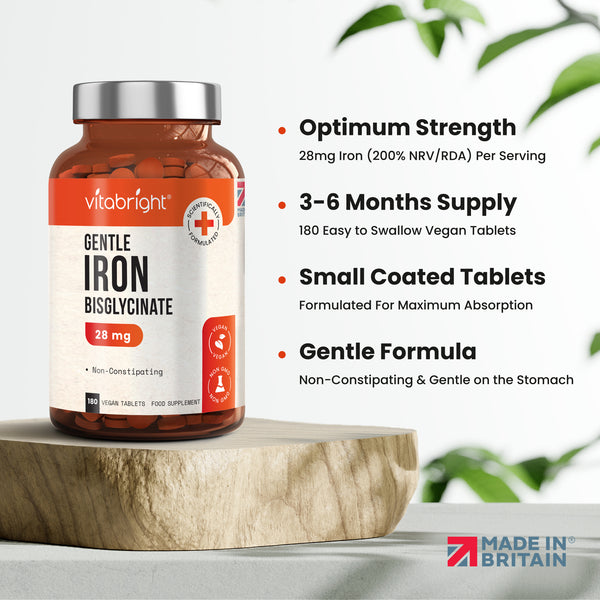 Gentle Iron Bisglycinate - 28mg – VitaBright
